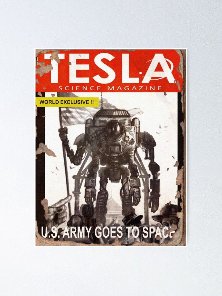 "Tesla Science Magazine Cover" Poster for Sale by VaultMagazine | Redbubble
