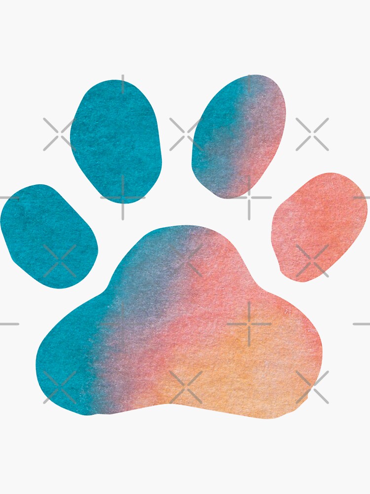 "Blue Paw" Sticker for Sale by NAVandJAV | Redbubble