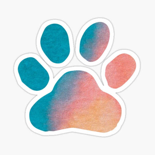"Blue Paw" Sticker for Sale by NAVandJAV | Redbubble