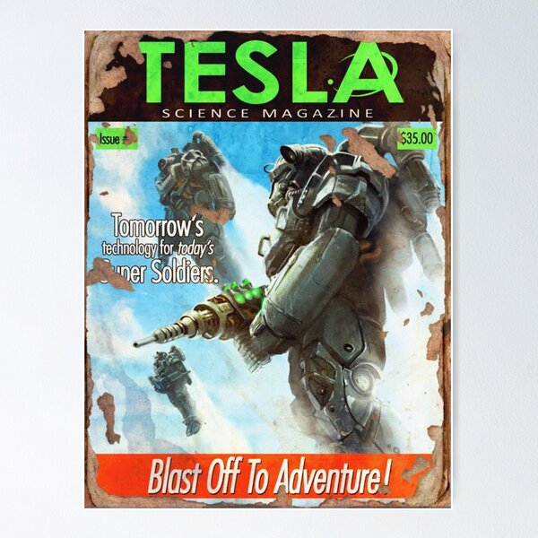 "Tesla Science Magazine Cover" Poster for Sale by VaultMagazine | Redbubble