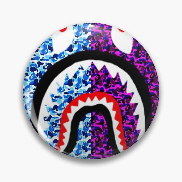A Bathing Ape Logo Bape Shark Pins and Buttons | Redbubble