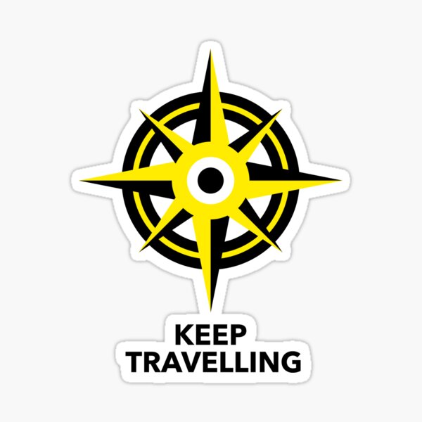 "keep travelling" Sticker by therealnetwork | Redbubble