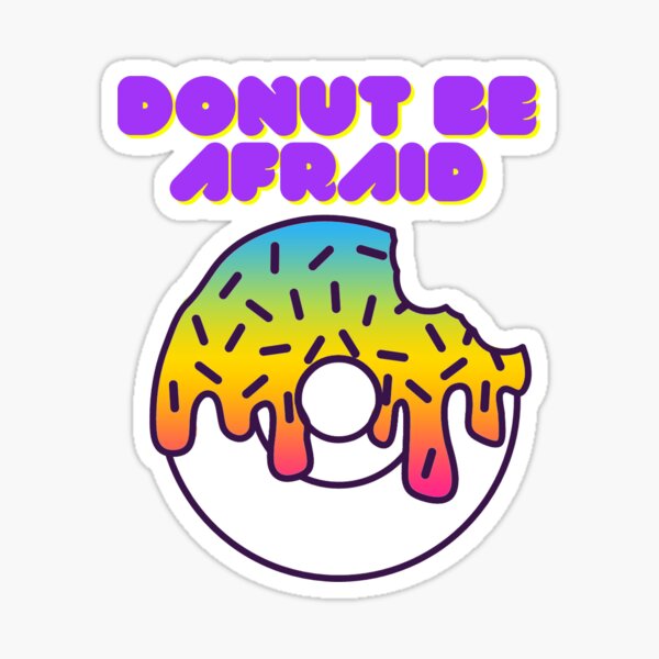 "DONUT BE AFRAID subtle pan flag" Sticker for Sale by -Gedwolcraeft ...