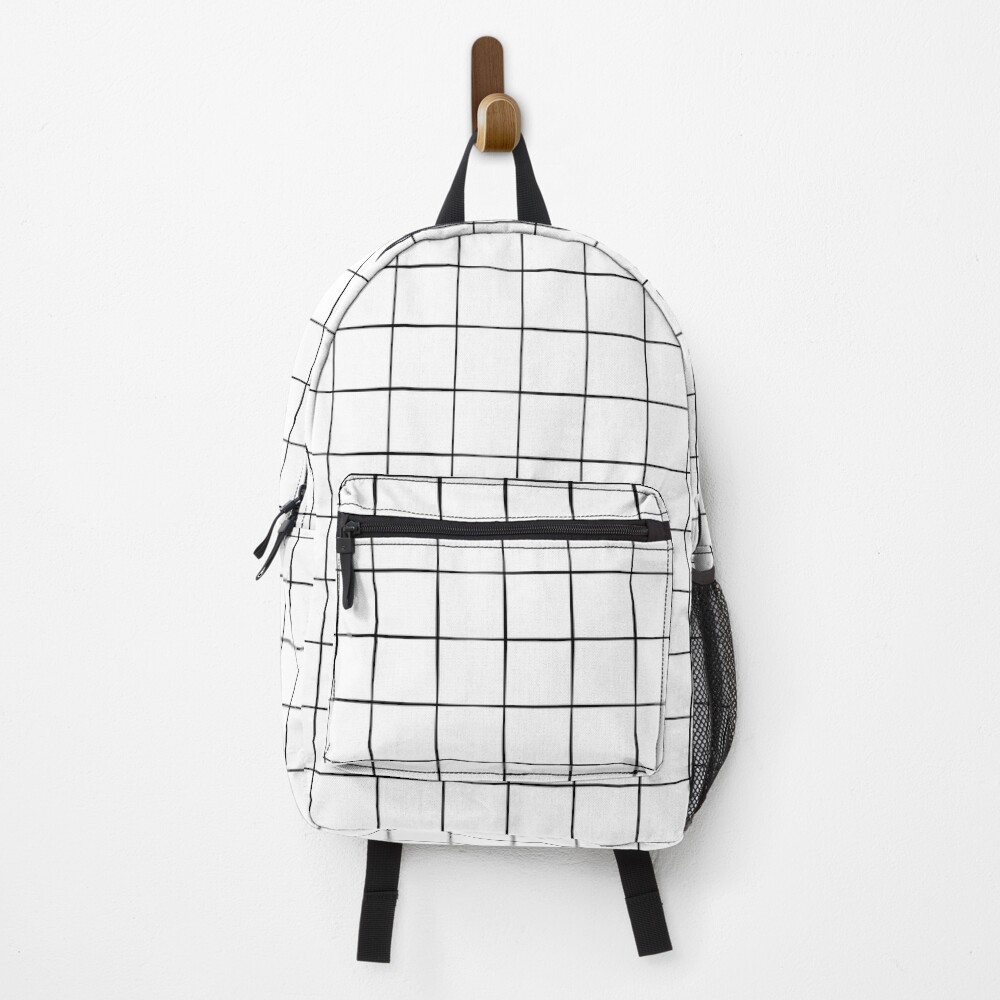 "White Grid" Backpack for Sale by weirdoodle | Redbubble