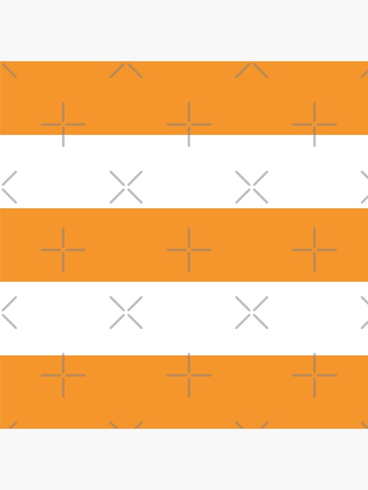 "Large ORANGE and WHITE Horizontal STRIPES" Sticker by RachelMacht ...