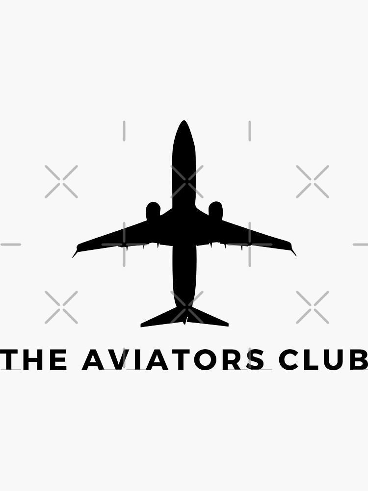 "The Aviators Club" Sticker for Sale by jetmike | Redbubble