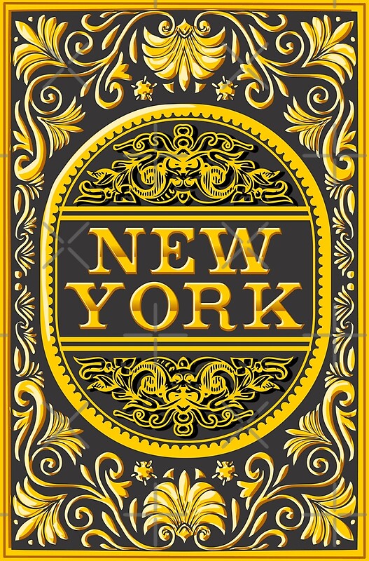 "New York Label" by aurielaki | Redbubble