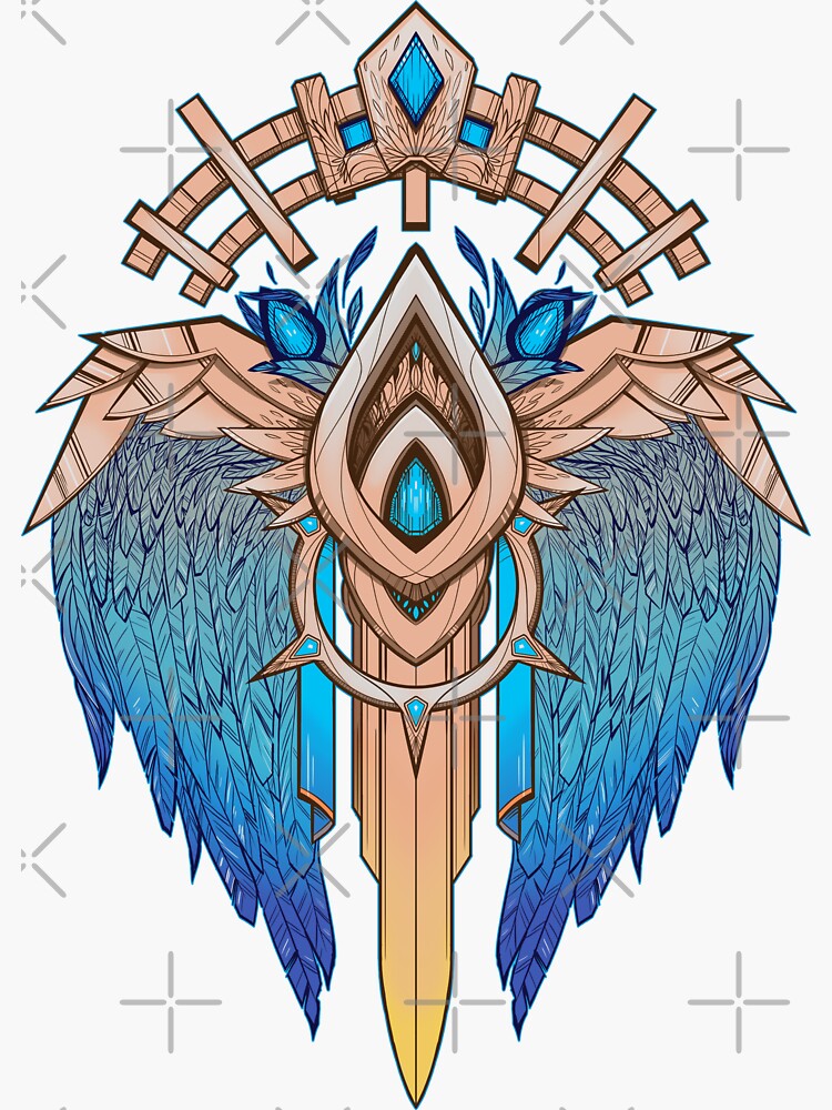 "Wings of the Kyrian" Sticker for Sale by njonestees | Redbubble