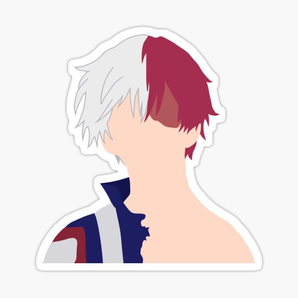 "Minimalist Todoroki Shoto" Sticker for Sale by Xerbreon-art | Redbubble