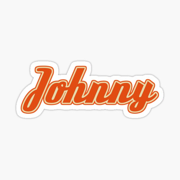 "Retro Johnny" Sticker by Spoof-Tastic | Redbubble