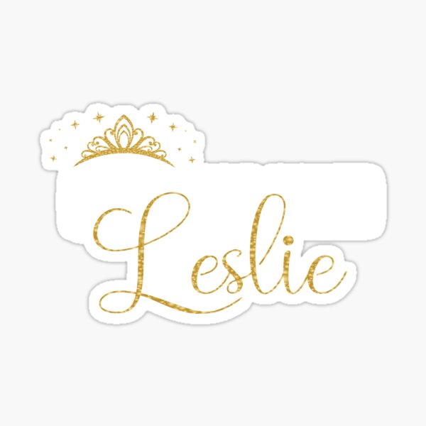 Pegatina «El nombre de Queens se llama Leslie gráfico de niña de nombre ...