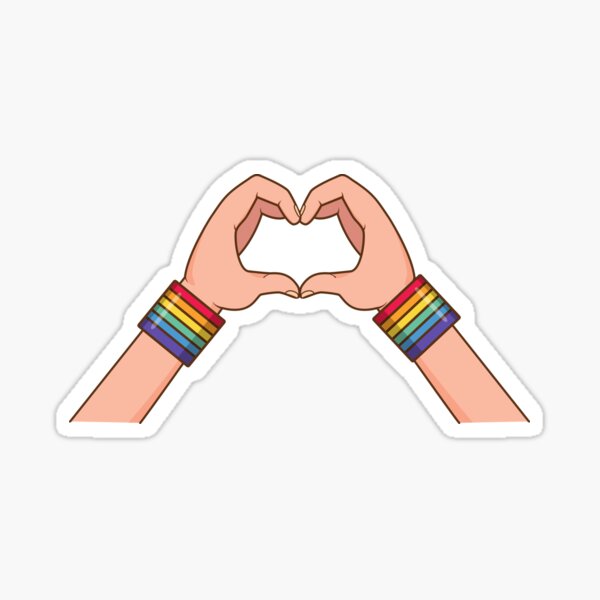 "Hands Heart" Sticker by PMA-Design | Redbubble