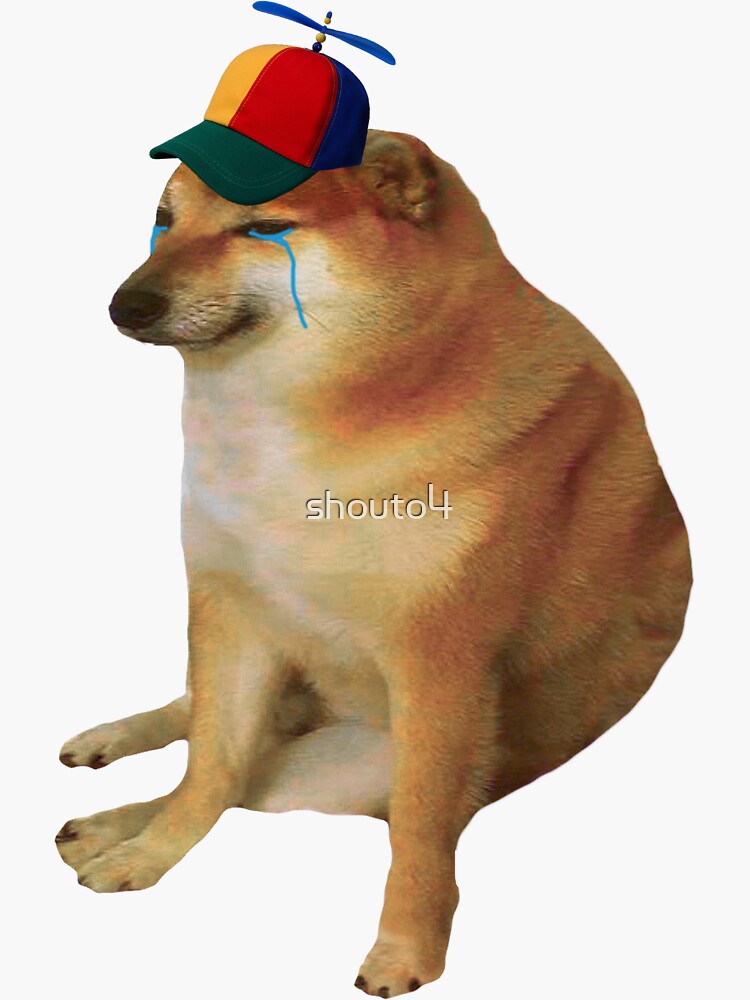 "crying dog meme" Sticker for Sale by shouto4 | Redbubble