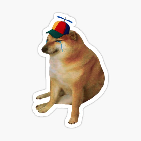 "crying dog meme" Sticker for Sale by shouto4 | Redbubble
