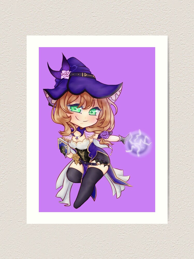 "Genshin Impact Chibi Lisa" Art Print by KatSakuSaku | Redbubble