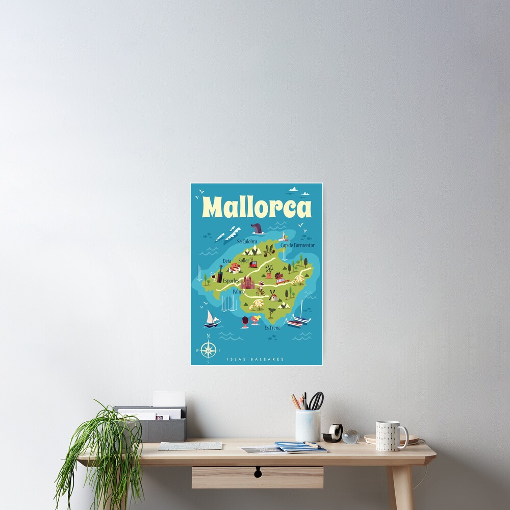 "Mallorca poster" Poster for Sale by GAGodel | Redbubble