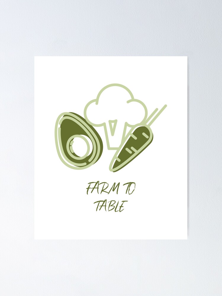 "Farm To Table" Poster by Skaters | Redbubble