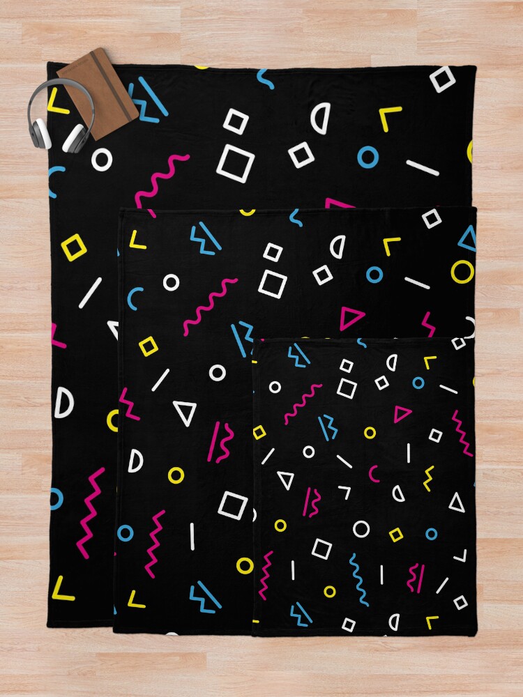 "funky 80's eighties Memphis pattern design" Throw Blanket by ...