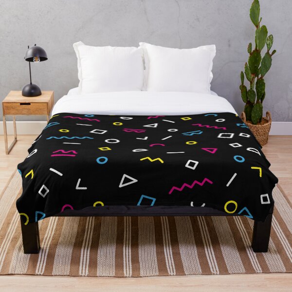 "funky 80's eighties Memphis pattern design" Throw Blanket by ...