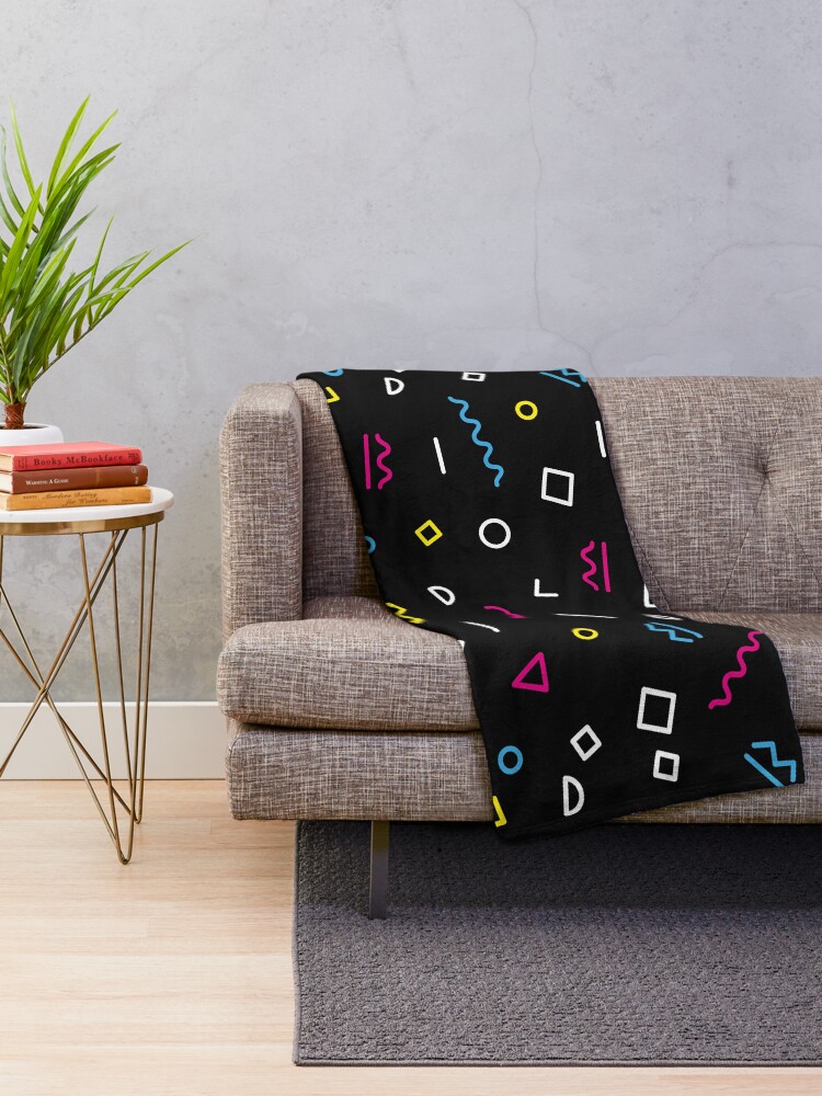 "funky 80's eighties Memphis pattern design" Throw Blanket by ...