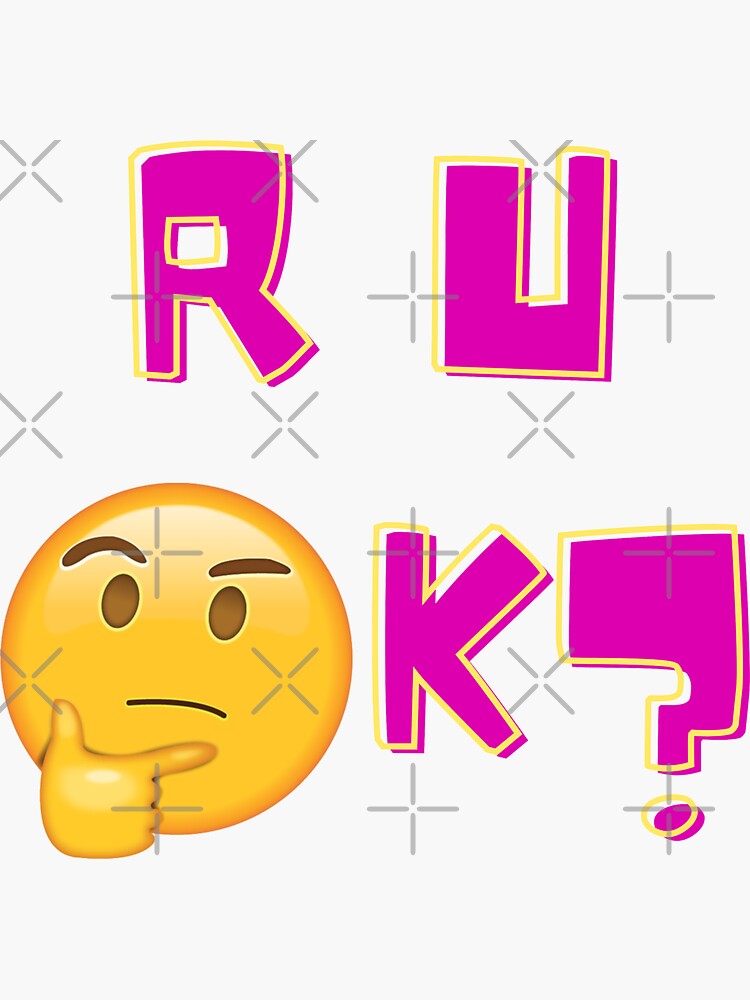 "R U OK?" Sticker for Sale by LuckyKermit | Redbubble