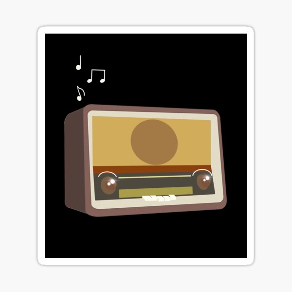 "Goofy radio" Sticker for Sale by PercyStPrints | Redbubble