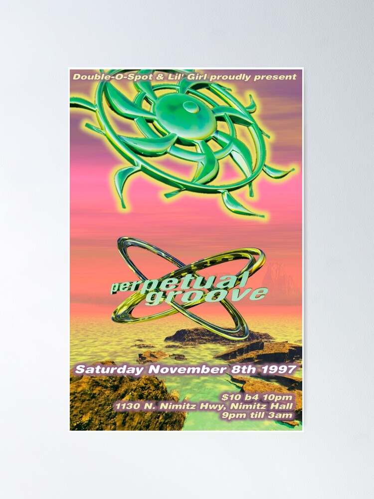 "Y2K GROOVY RAVE FLYER" Poster for Sale by Glossypop | Redbubble
