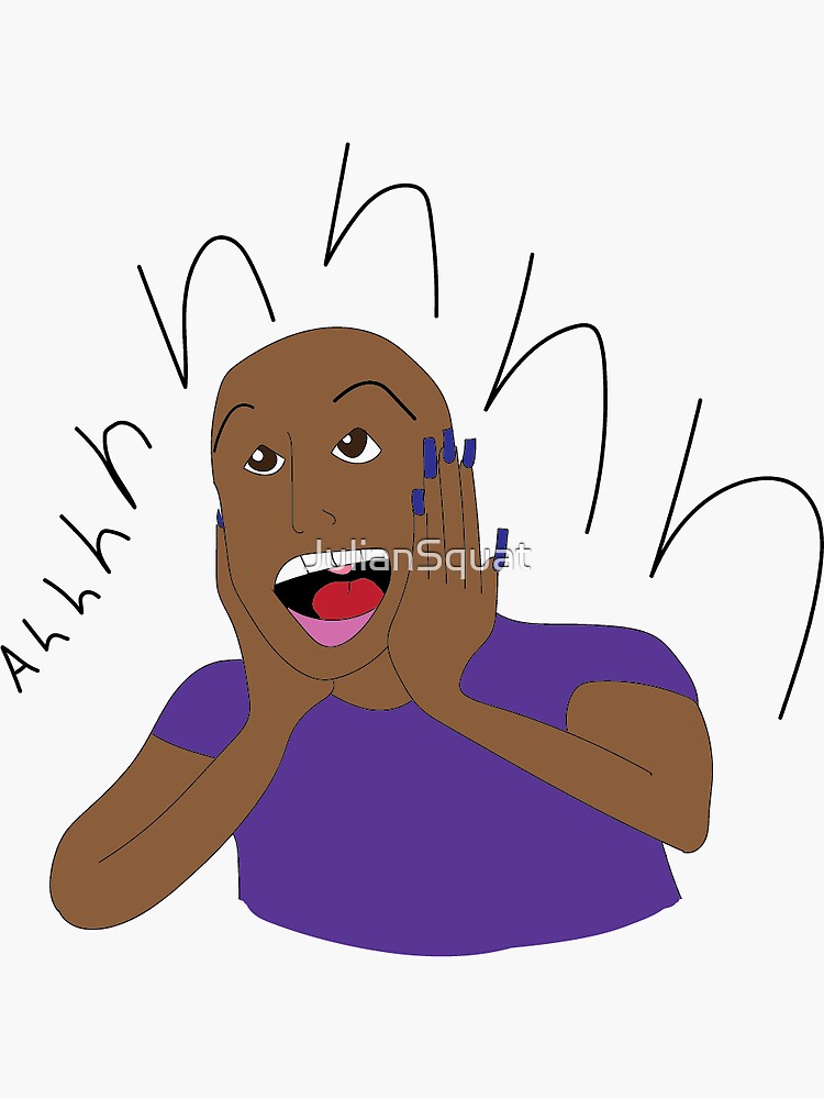 "AHHHHH" Sticker for Sale by JulianSquat | Redbubble