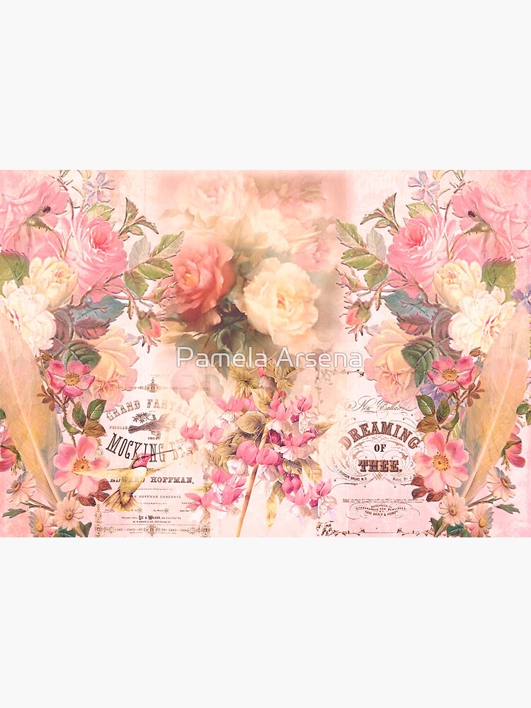 "Vintage Shabby Chic Floral Print Artwork" Poster for Sale by xpressio ...