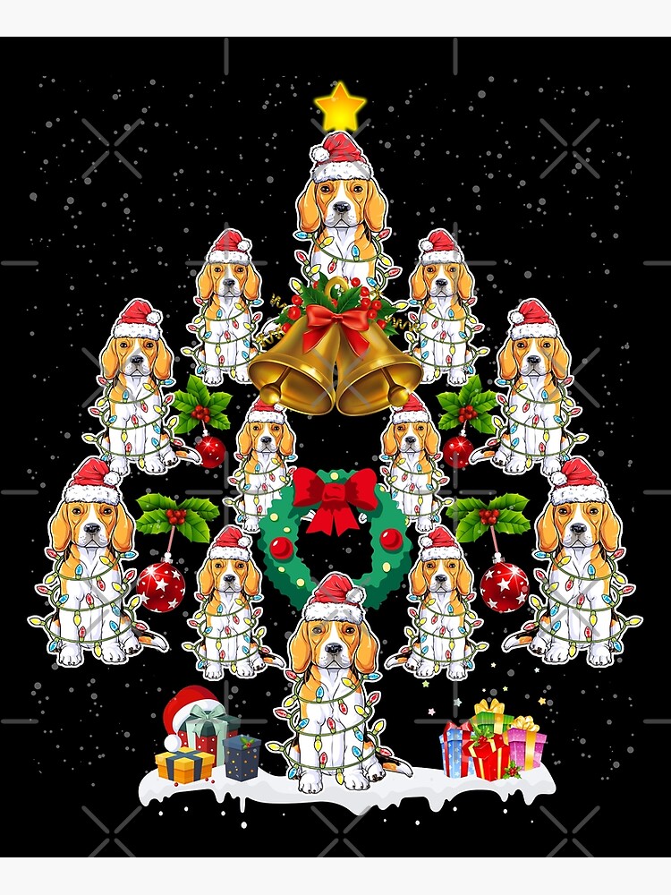 Póster «Beagle Christmas Tree Regalo de Navidad para Beagle Dog Gift ...