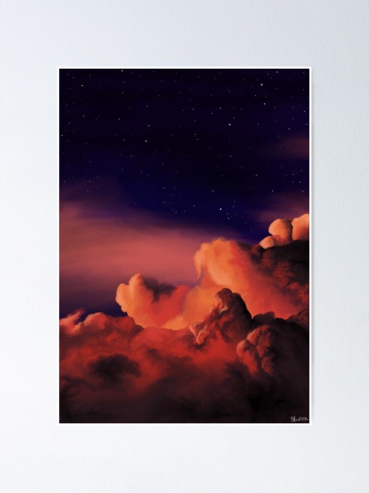 "Sunset sky" Poster for Sale by DiaryOfDrawing | Redbubble