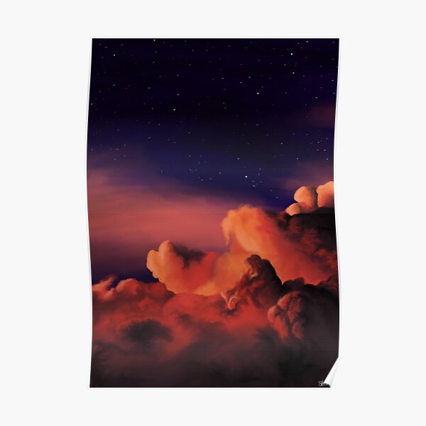 "Sunset sky" Poster for Sale by DiaryOfDrawing | Redbubble