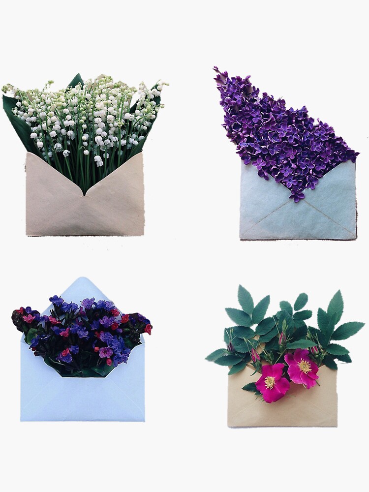 "Flower envelopes" Sticker by patri-OwO | Redbubble