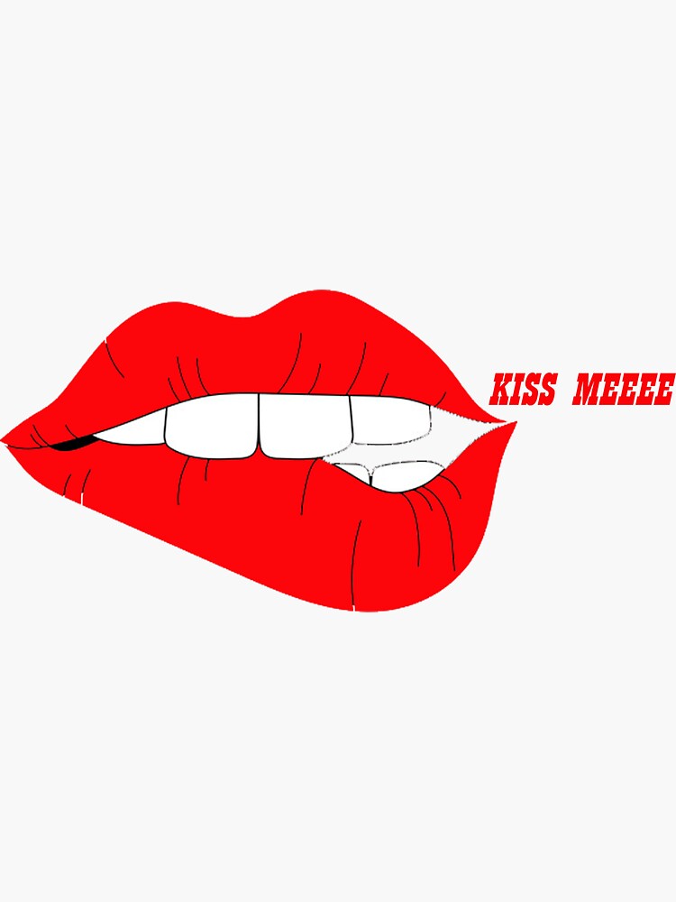 "kiss me mask" Sticker for Sale by katidesign | Redbubble