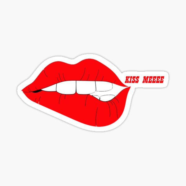 "kiss me mask" Sticker for Sale by katidesign | Redbubble