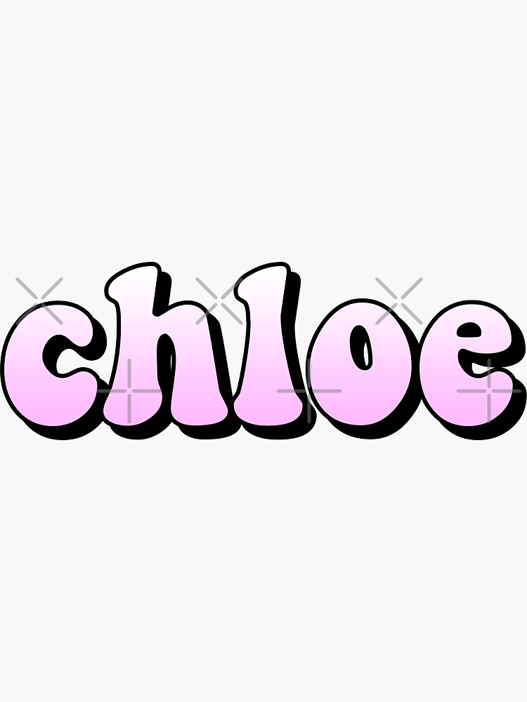 "aesthetic pastel pink gradient chloe name" Sticker for Sale by ...