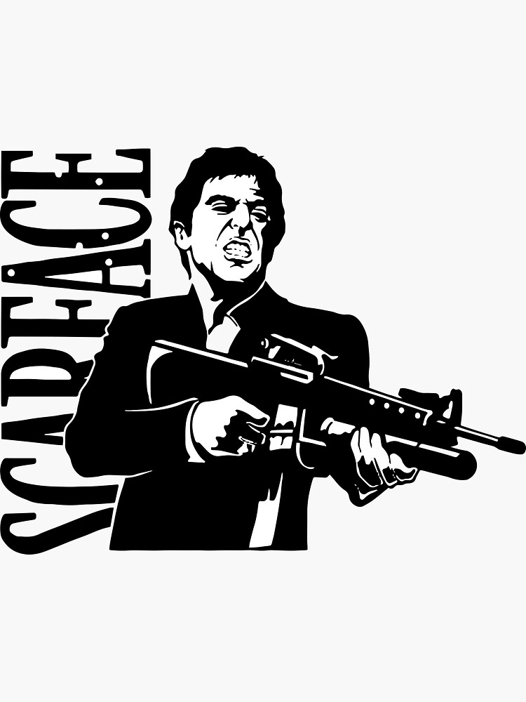 "Tony Montana" Sticker for Sale by Holo-ray | Redbubble