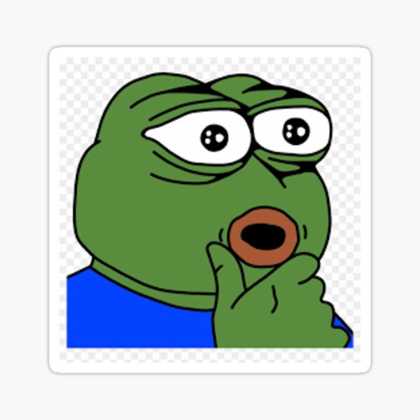 "Pepe intrigued" Sticker by Dead-Poule | Redbubble