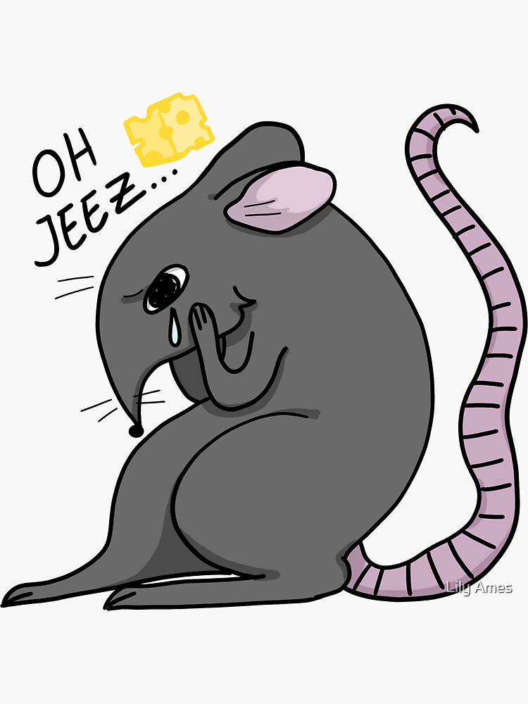"Sad Rat" Sticker for Sale by Lalypo | Redbubble