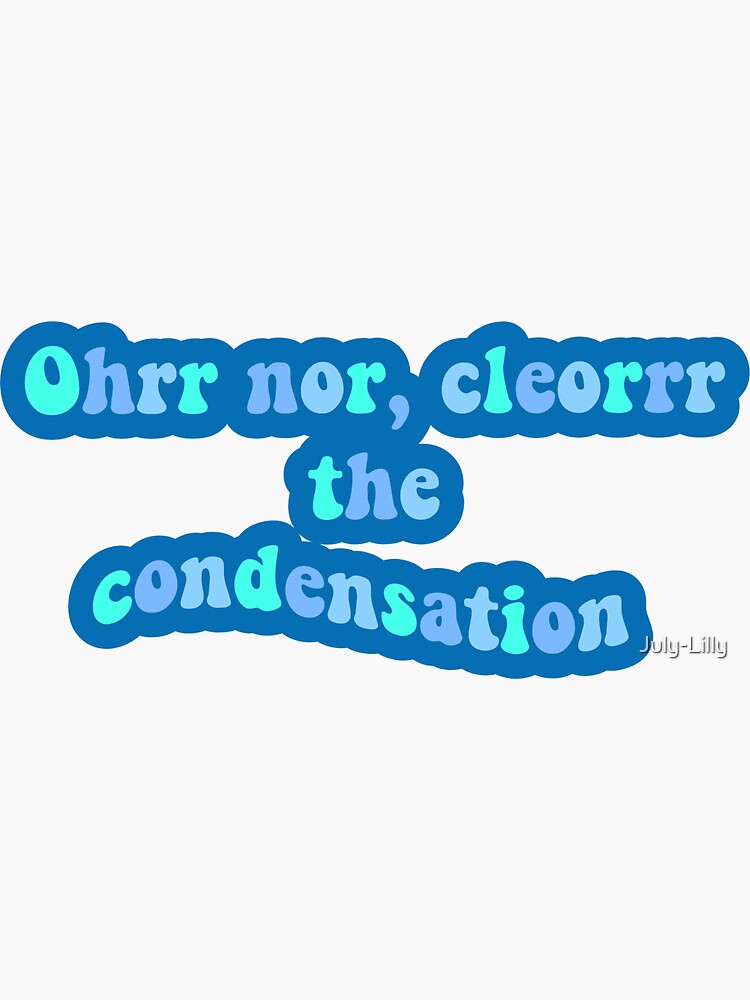 "condensation sticker" Sticker for Sale by July-Lilly | Redbubble