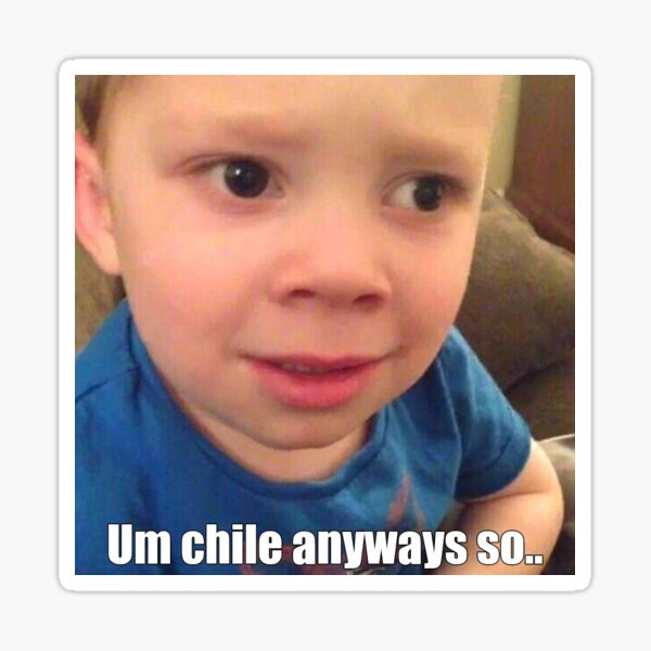 "Chile anyways meme sticker" Sticker for Sale by BeyzaOzturk | Redbubble