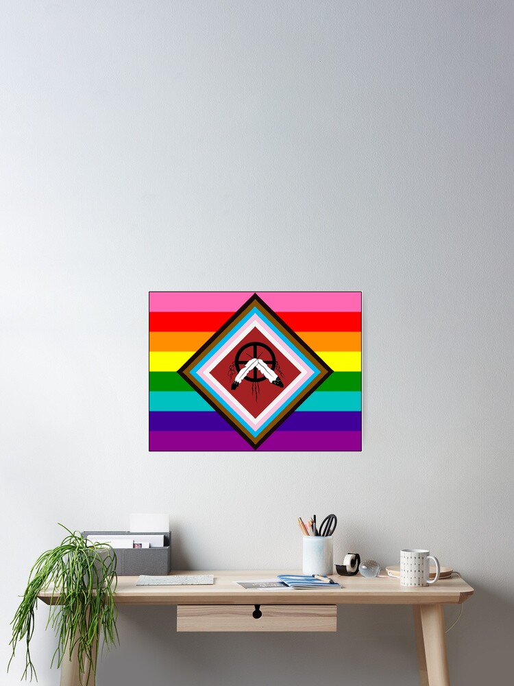 "Two Spirit LGBTQ2A+ Pride Flag" Poster for Sale by foxandtigersden ...