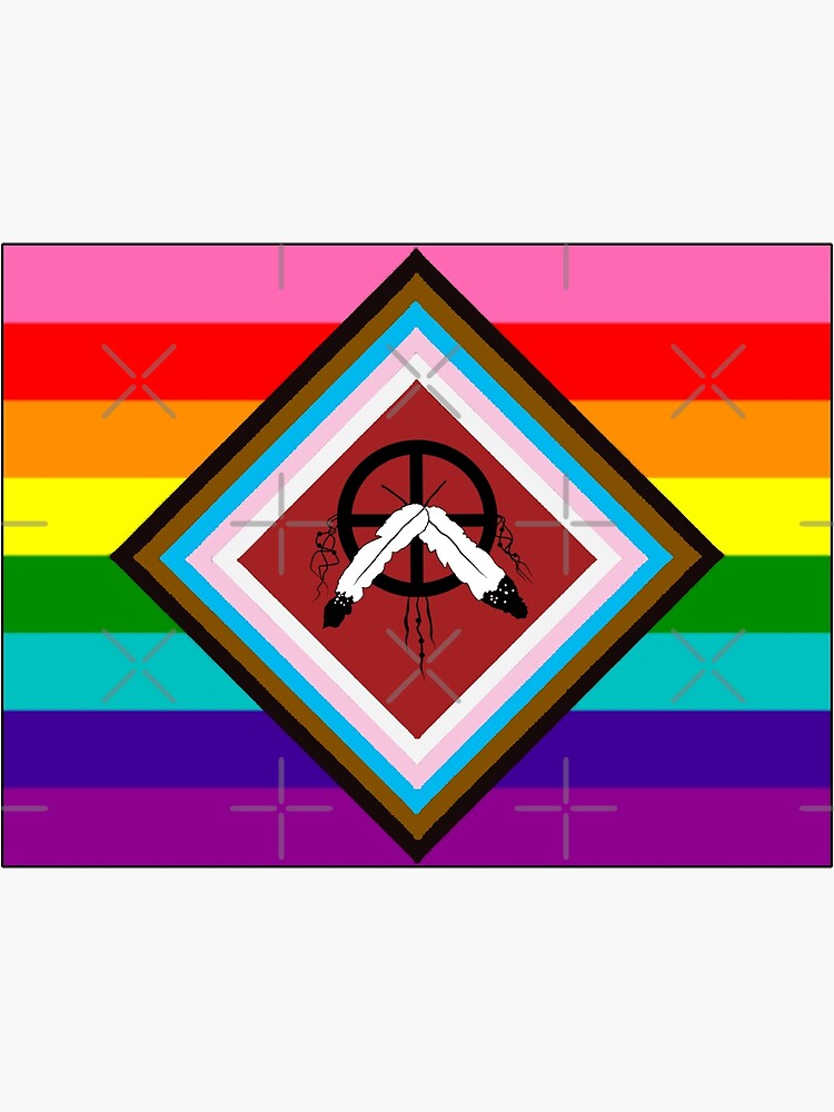 "Two Spirit LGBTQ2A+ Pride Flag" Poster for Sale by foxandtigersden ...