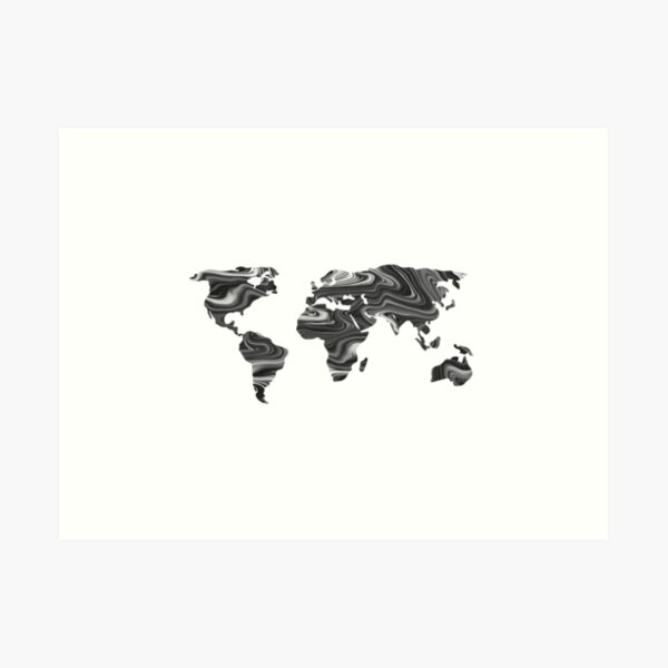 "Marble World Map" Art Print for Sale by MarbleDesign | Redbubble