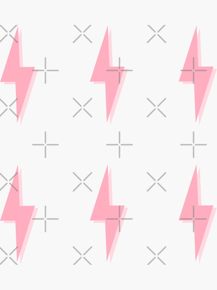 "Pack of pink bolts" Sticker by Pastel-PaletteD | Redbubble