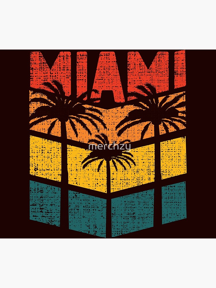 "Vintage Retro Miami Florida Beach Souvenir Palm Tree 80s" Photographic ...