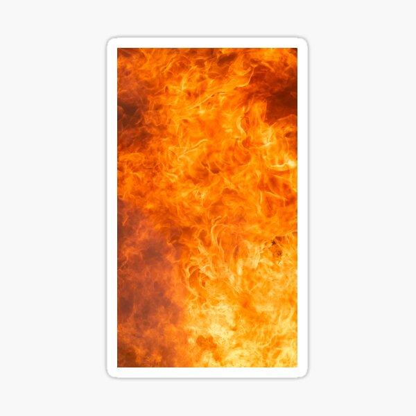 "Fire Hot Burning realistic Flames Gift Flame" Sticker by drbozzo ...
