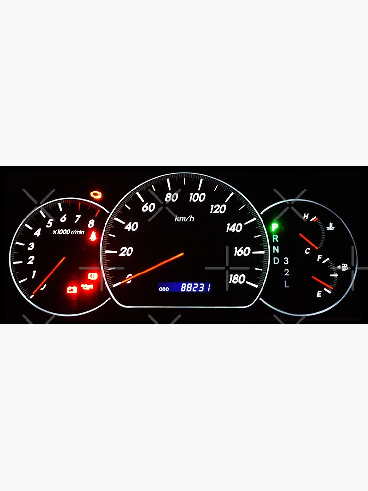 "Car speedometer and dials." Sticker for Sale by Shiroi-Kuruma | Redbubble