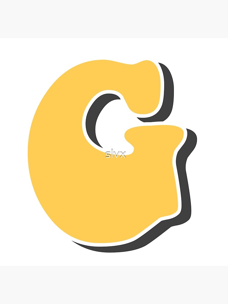 "Yellow letter G" Poster by slvx | Redbubble
