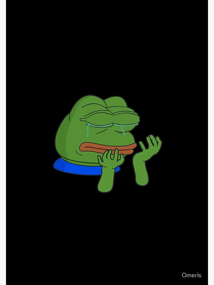 "Pepe the frog meme crying" Journal by Omeris | Redbubble